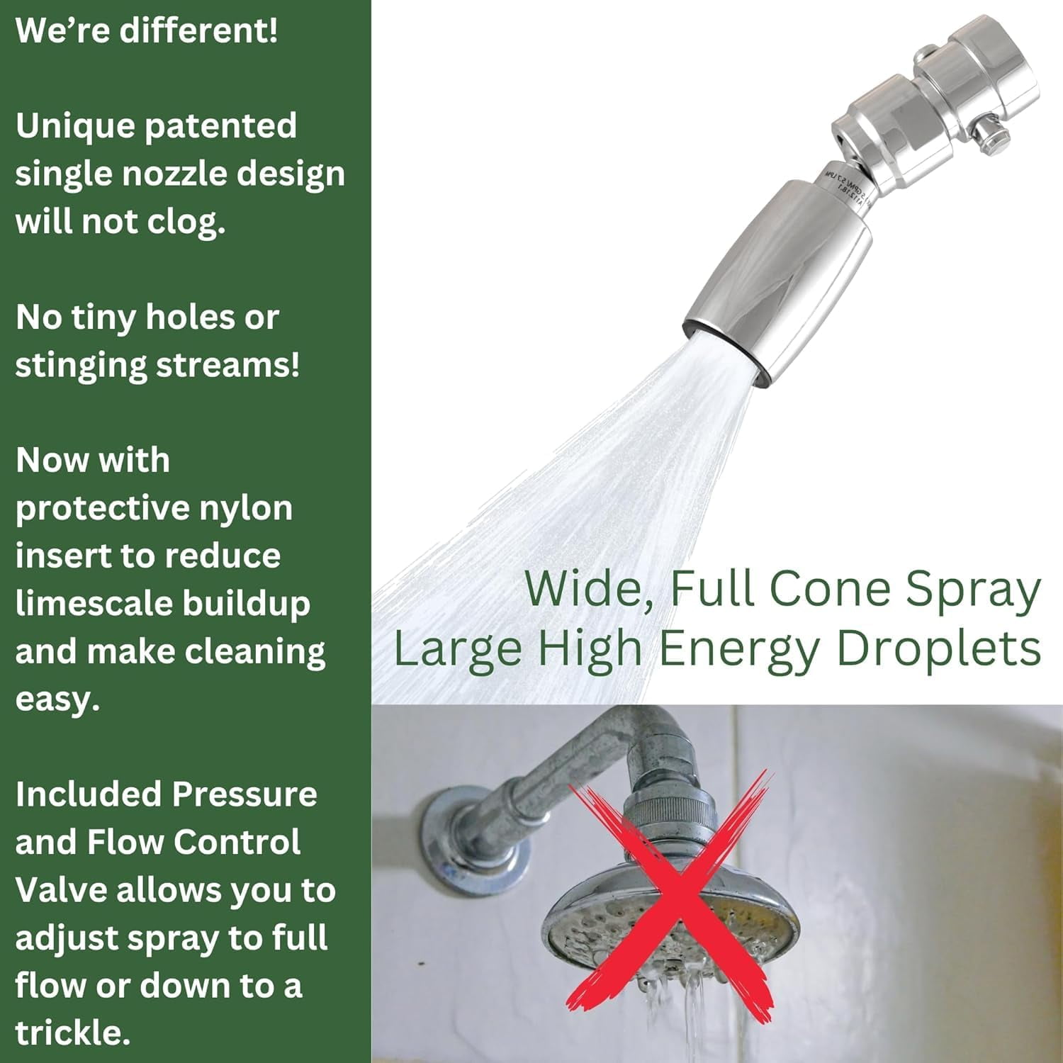 CLASSIC™ Solid Metal 1.5 GPM Award Winning.Ultra Low Flow Shower Head ...