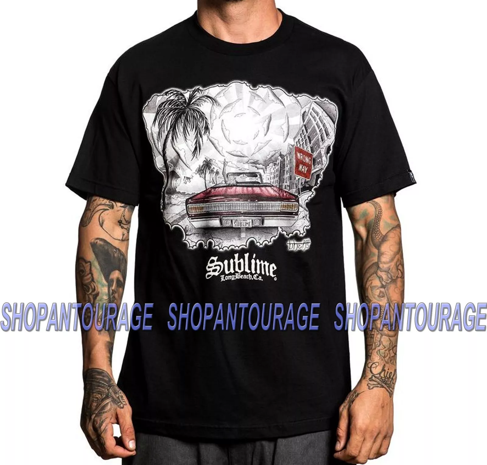 CLASSIC Sullen Wrong Way SCM1697 New Short Sleeve Graphic Tattoo Black ...