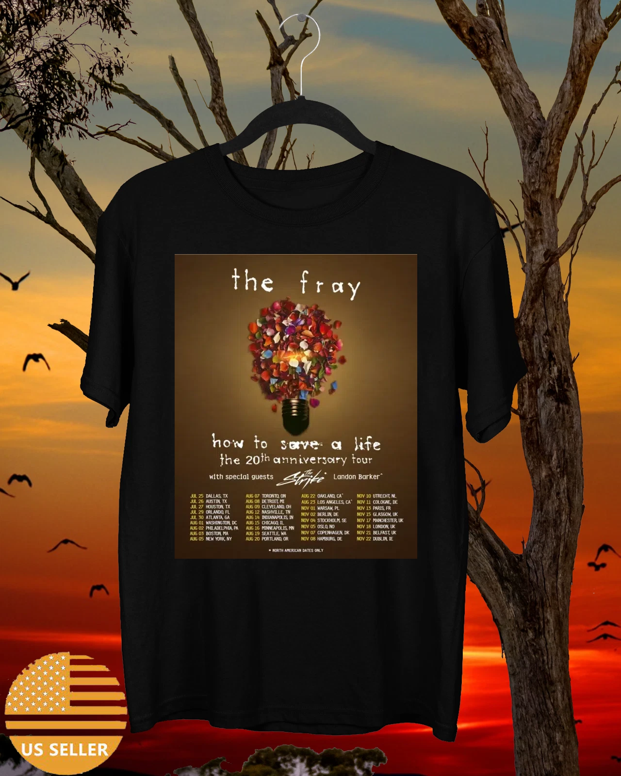 CLASSIC The Fray Band How To Save A Life Tour 20 Years T Shirt Full ...