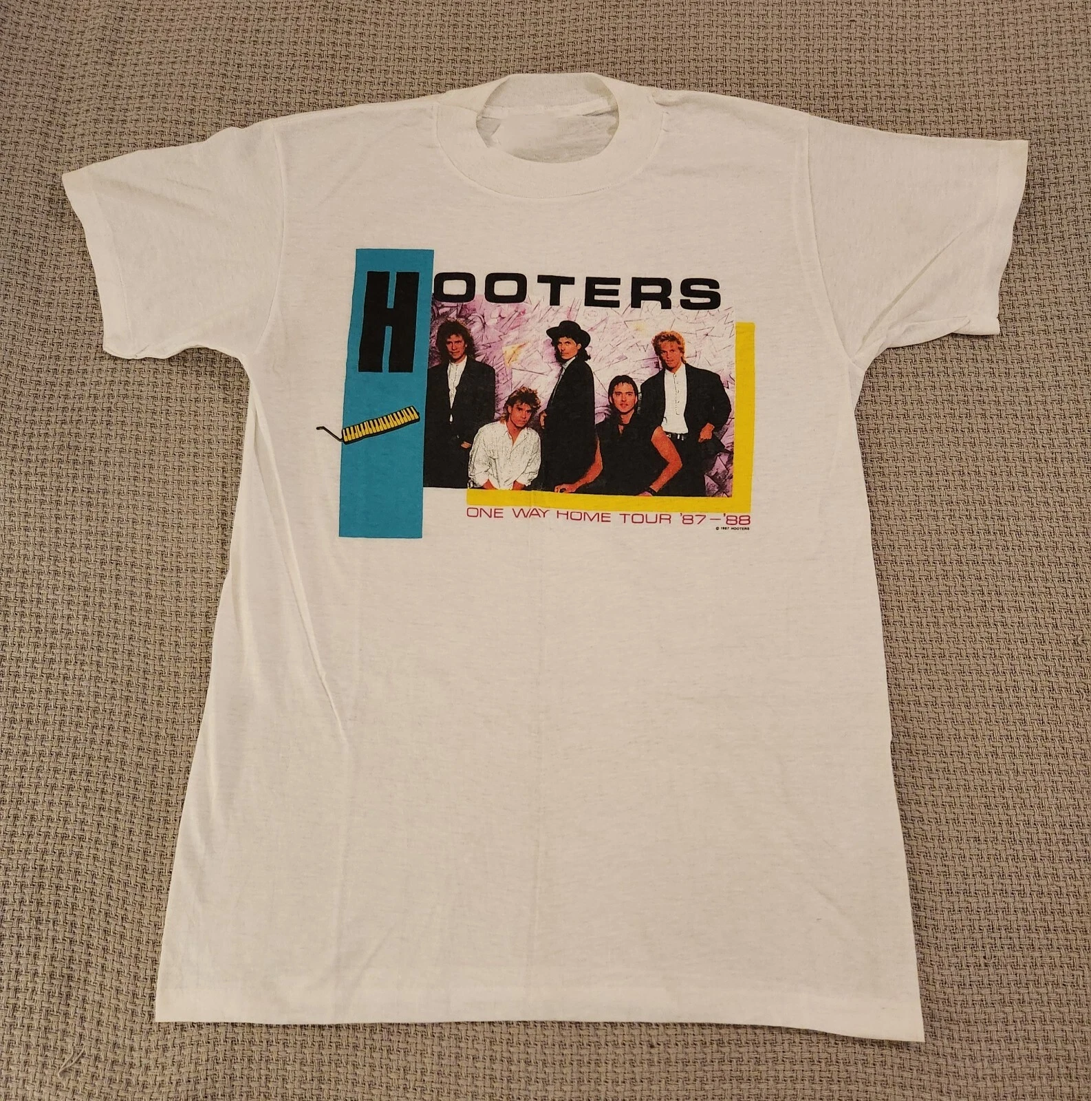 CLASSIC Vintage 1987-88 The Hooters Band T Shirt White S to 5XL AL968 ...