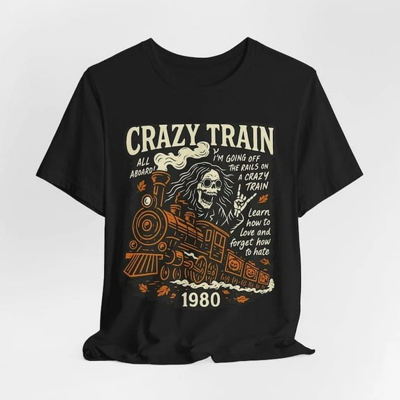 CLASSIC Vintage Ozzy Osbourne Tee, Crazy Train Rock Band Merch, Music ...