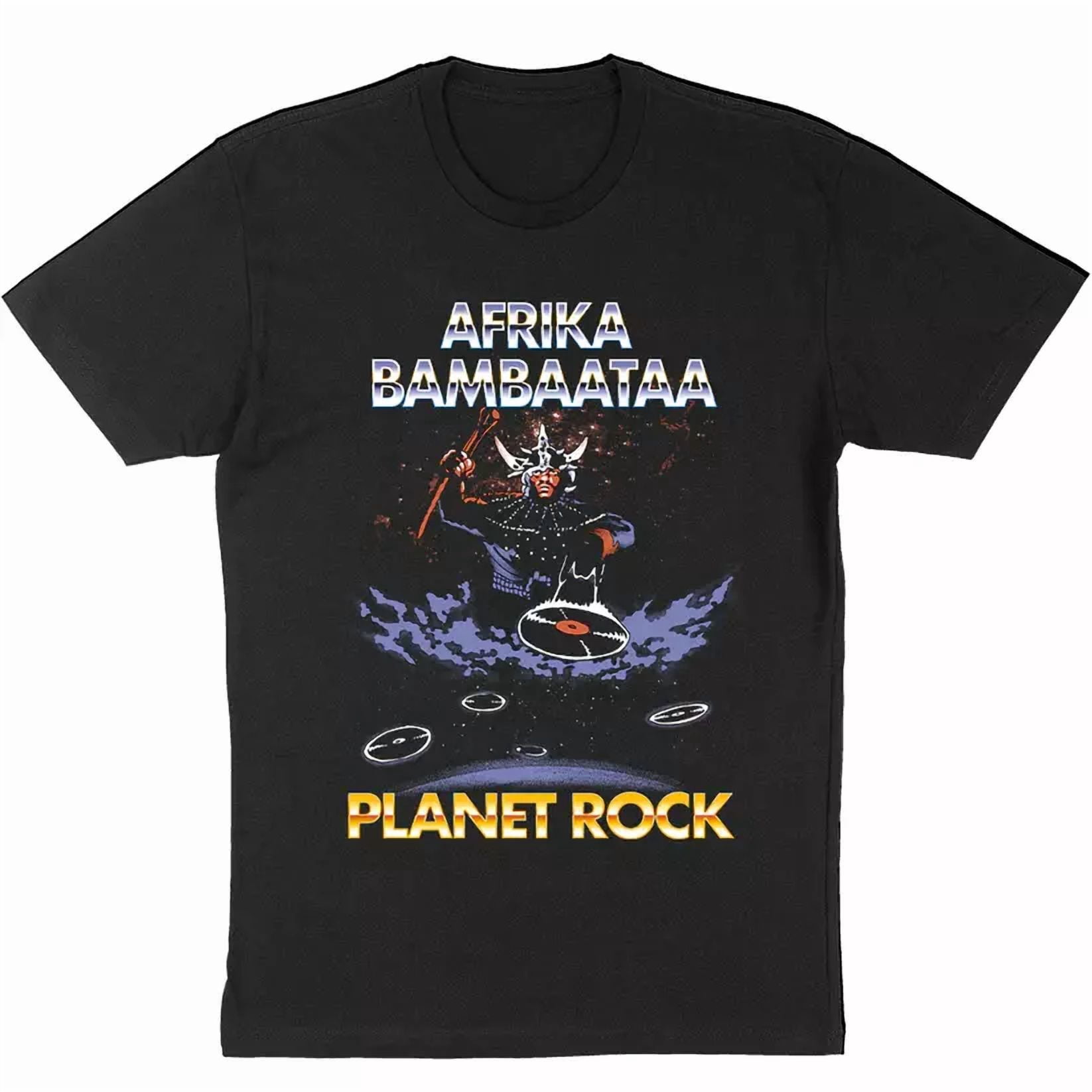 CLASSIC Vtg Afrika Bambaataa Planet Rock T Shirt For Men Heavy Cotton ...