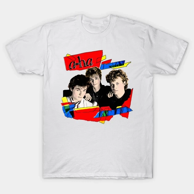 CLASSIC Vtg Aha Band Music Lover Heavy Cotton Full Size Unisex White ...