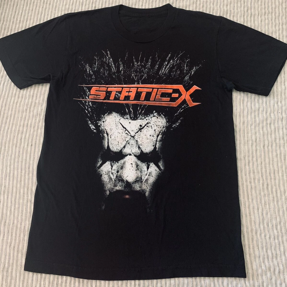 CLASSIC Vtg Static X Band Cotton Black All Size Shirt For Men TT39 ...