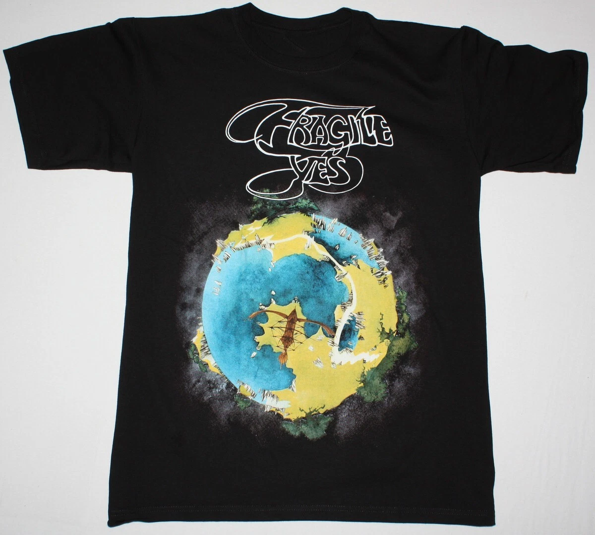 CLASSIC YES Band FRAGILE Album 1971 Heavy Cotton Black All Size Shirt ...