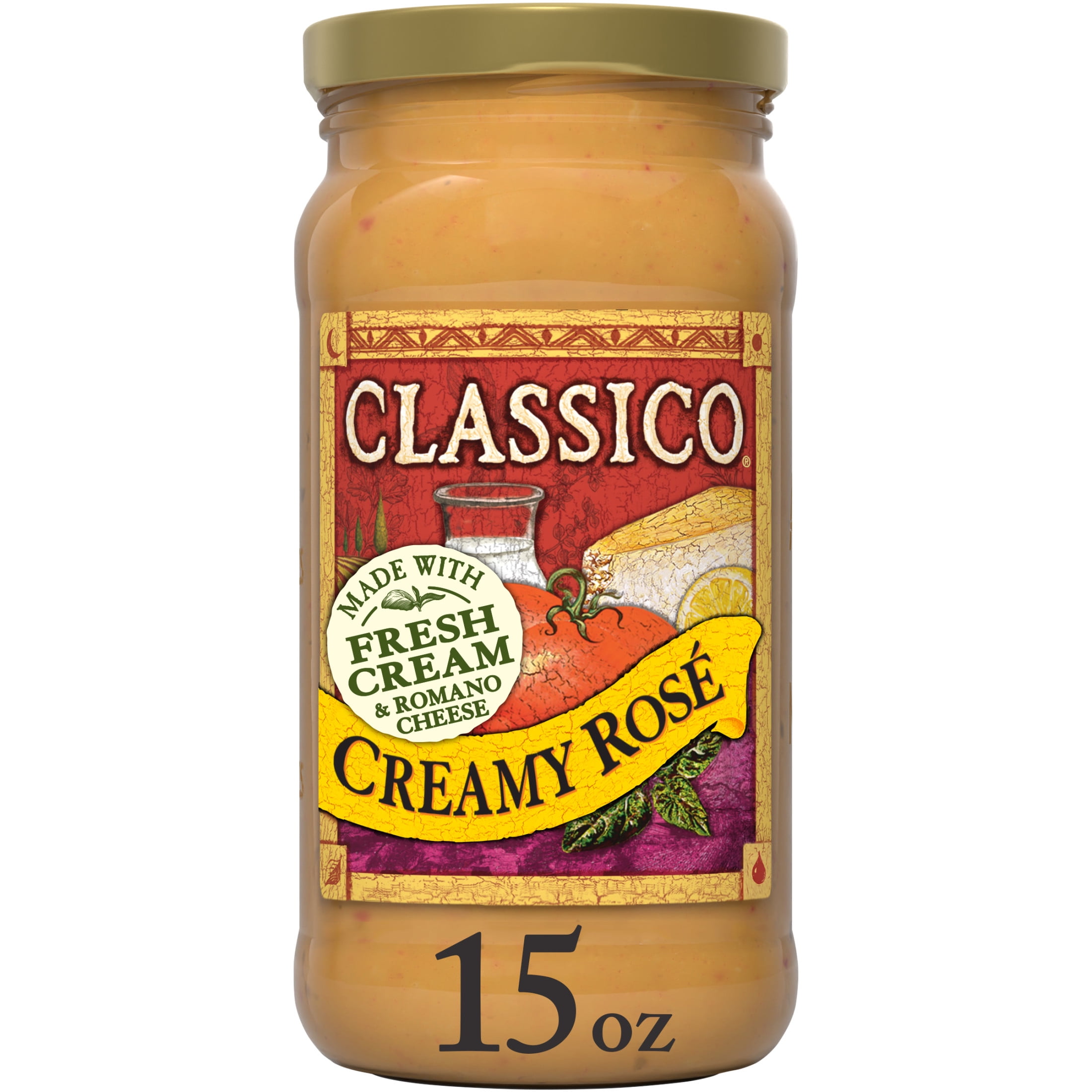 Classico Creamy Rose Pasta Sauce, 15 oz Jar - Walmart.com