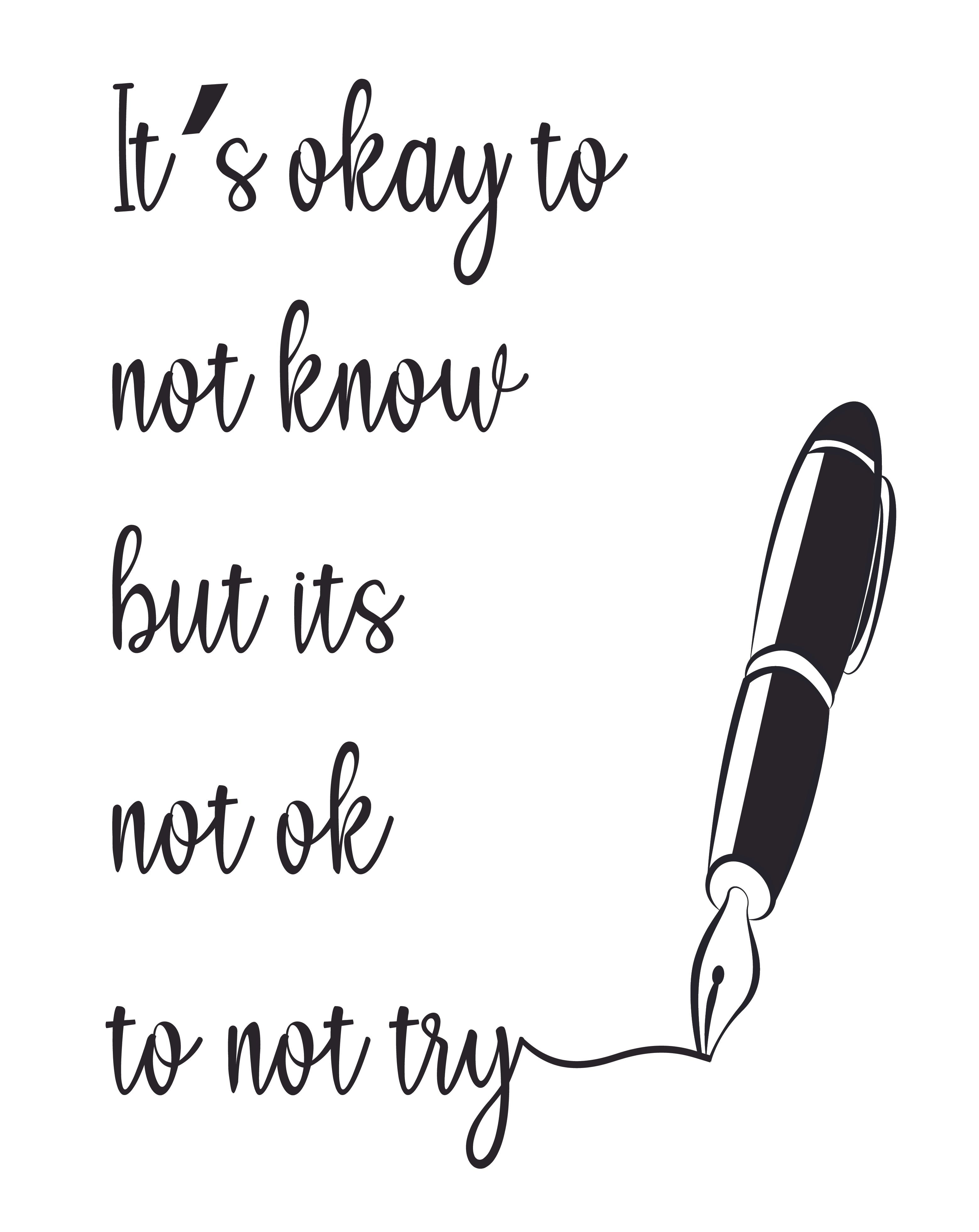 CLASSROOM - It's Ok To Know But Its Not Ok - Vinyl Adhesive ...