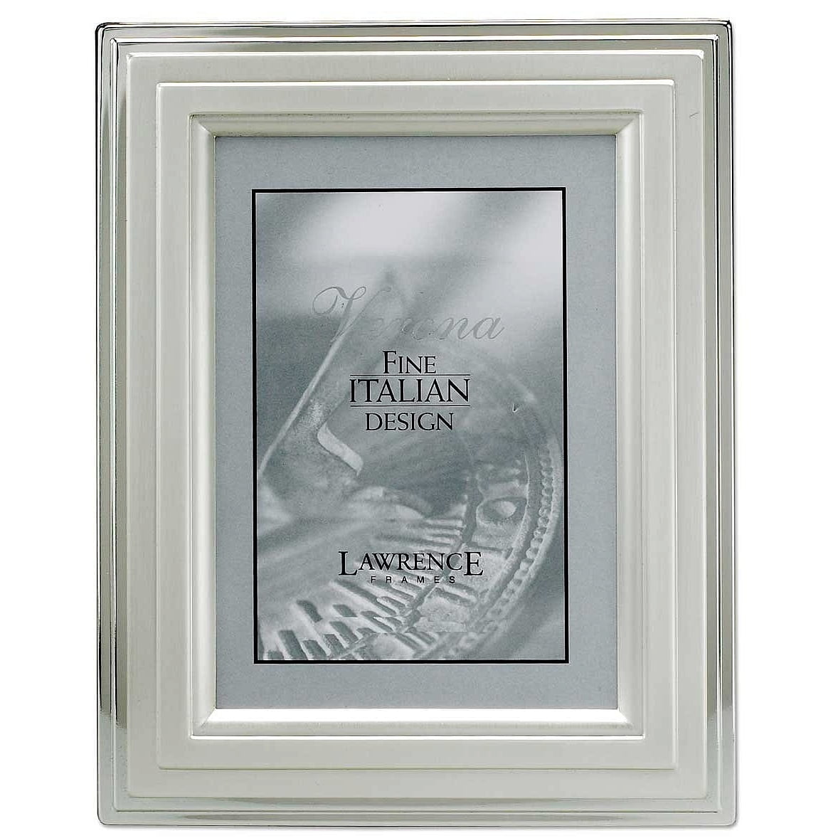 CLASSY stepped motif in brushed and polished silver - 5x7 - Walmart.com