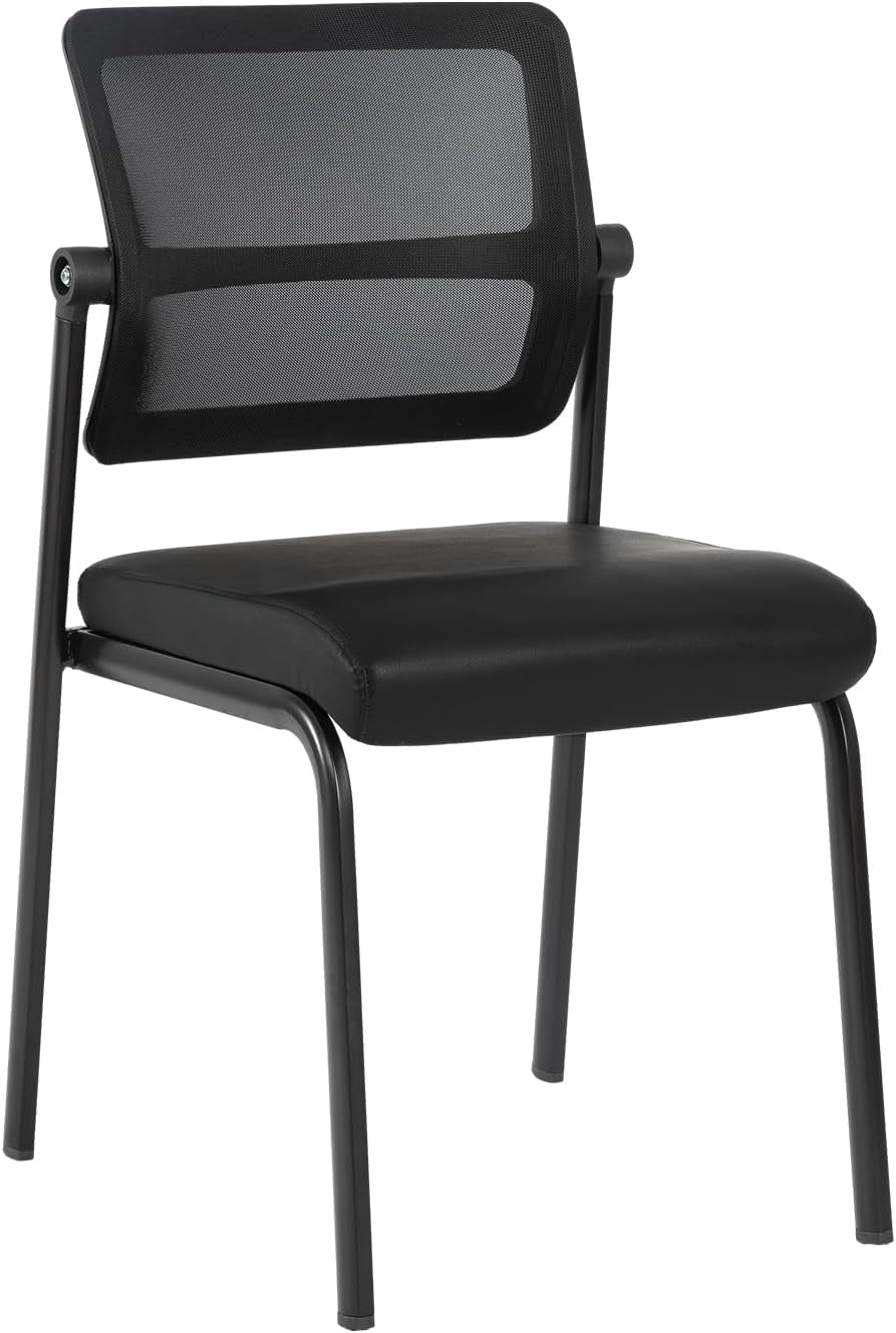 CLATINA Armless Waiting Room Chair with Adjustable Mesh Backrest ...