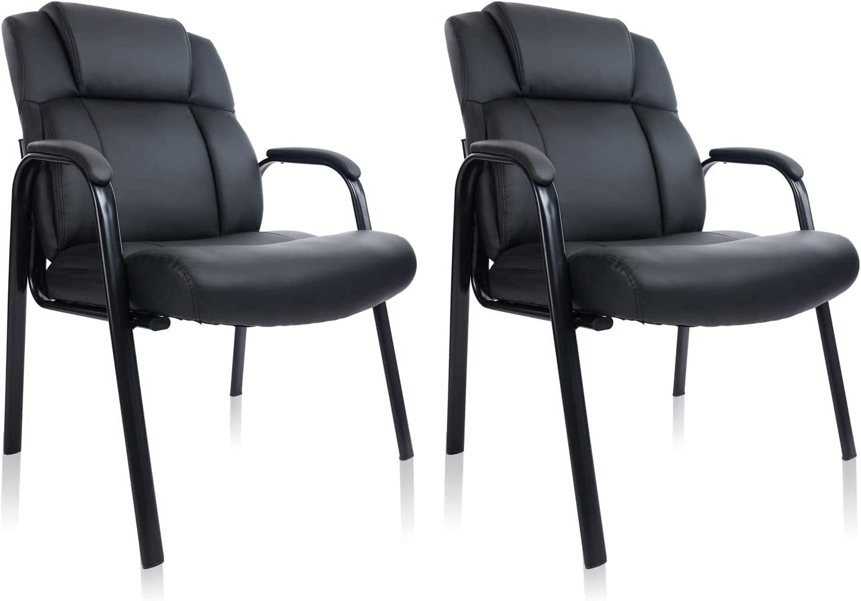 CLATINA Big & Tall 400 lb. Guest Chair, Leather Reception Chairs with ...
