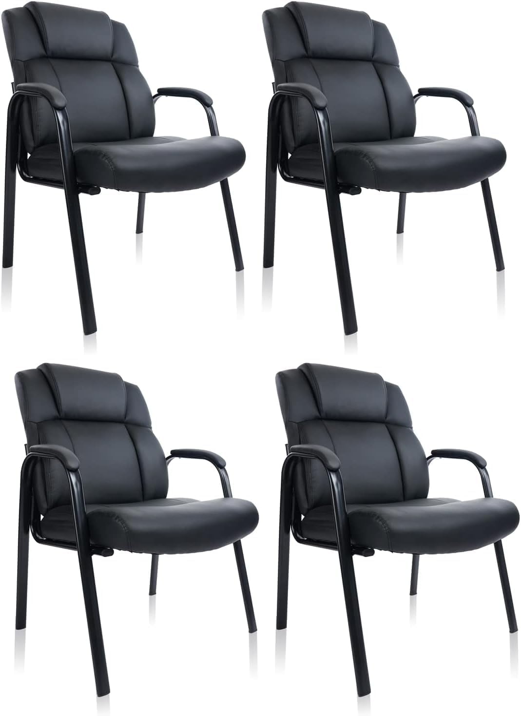 CLATINA Ergonomic 400 lb. Big & Tall Guest Chairs in PU Leather with ...