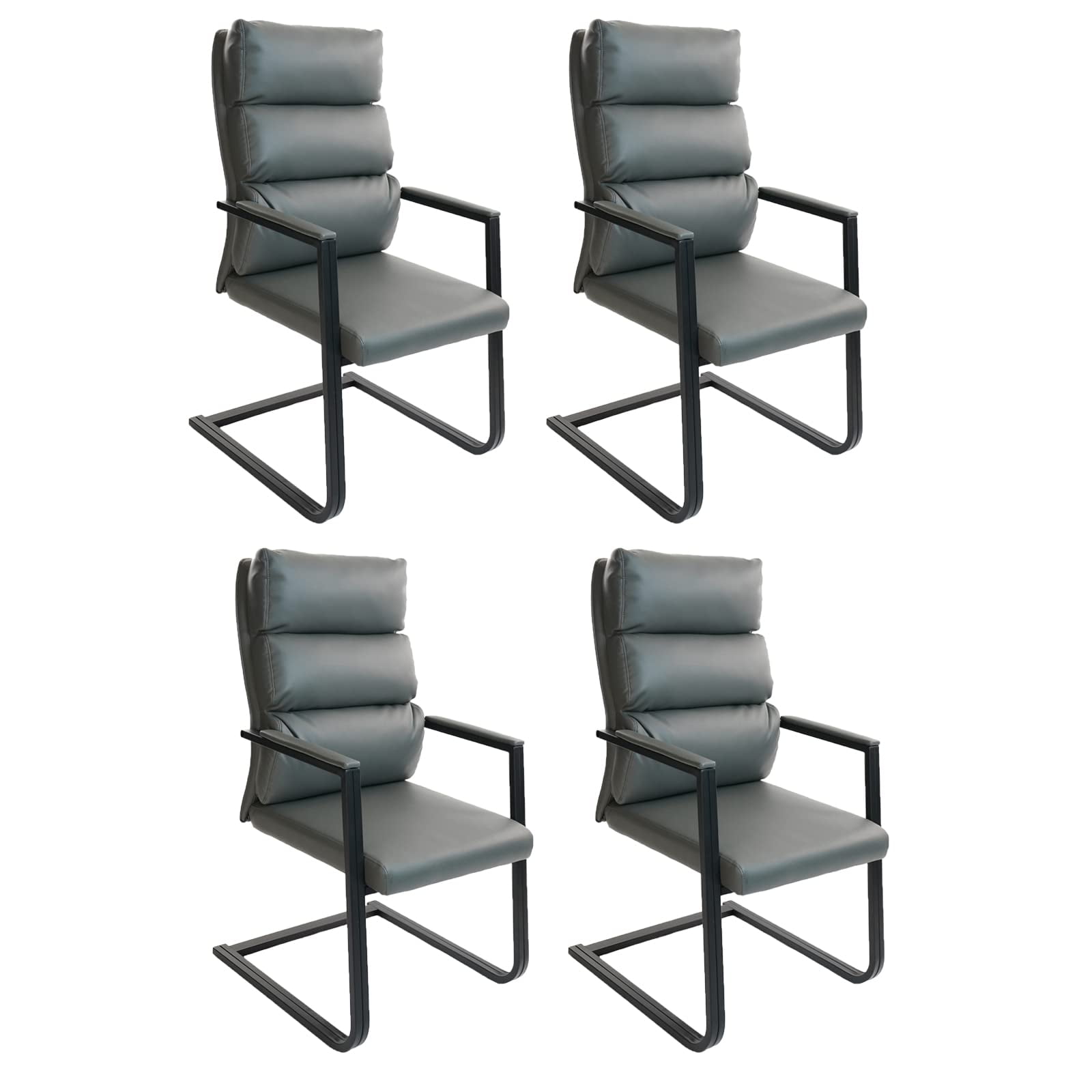 CLATINA Big Tall Office Guest Chair, Upholstered Leather Comfortable ...