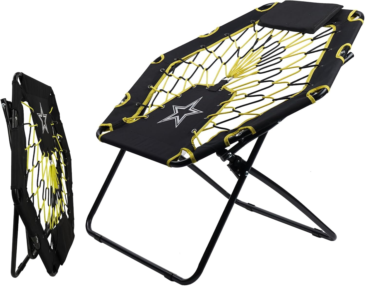 CLATINA Bungee Chair, Lounge Saucer Chair Bungee Folding Dish Chair ...