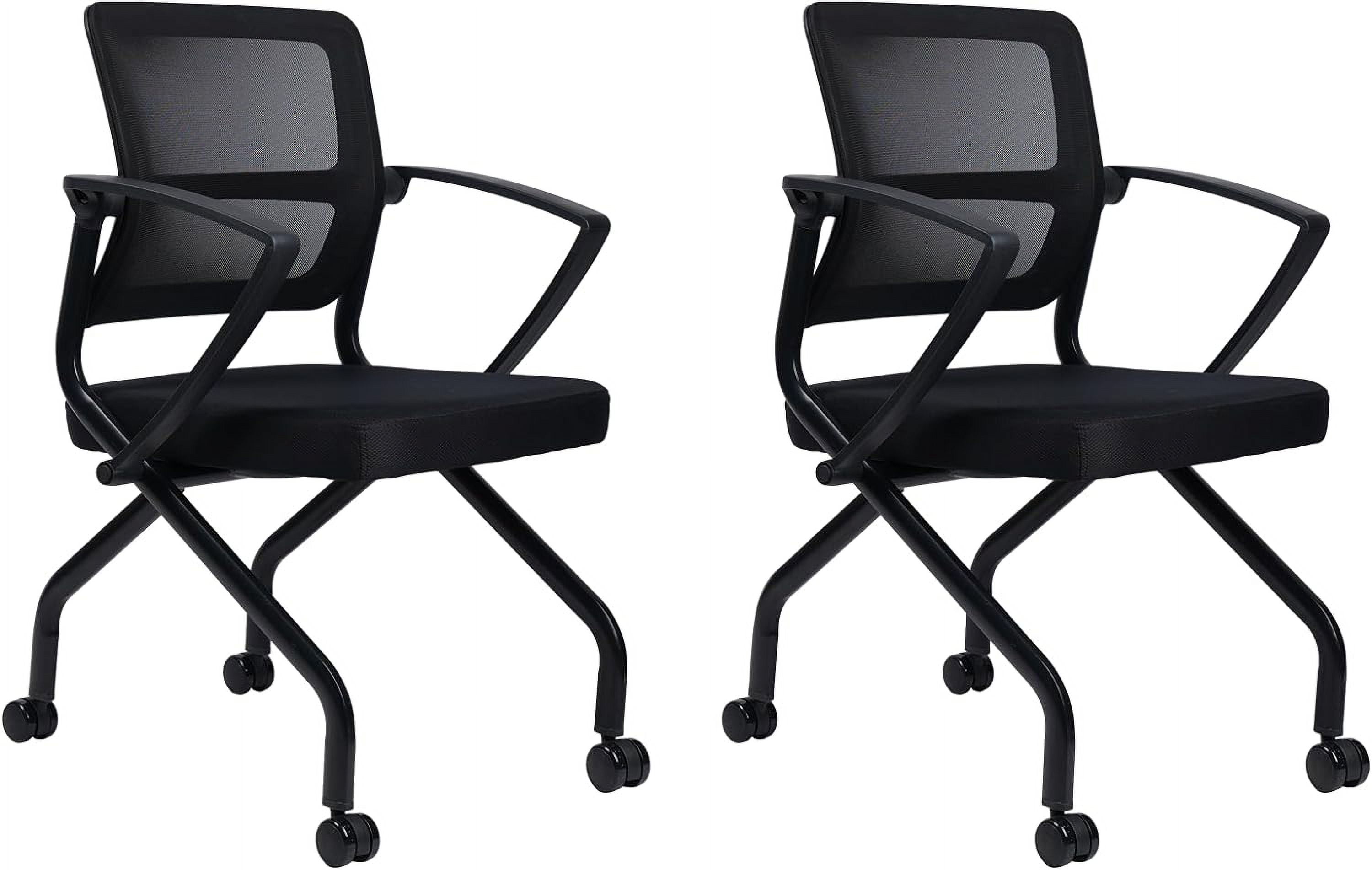 CLATINA Folding Mesh Ergonomic Training Room Chair Guest Reception ...
