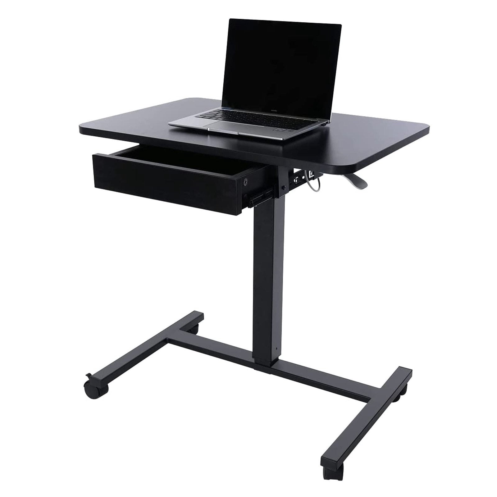 Clatina Adjustable Laptop Desk with Wheels & Drawer, 28x18.9 inch ...