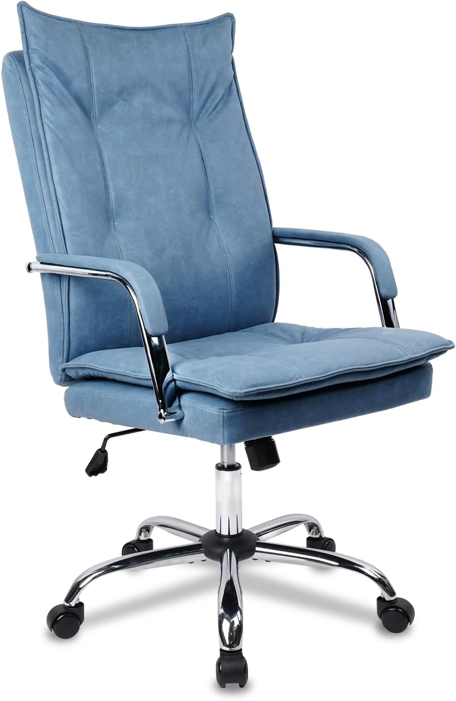 CLATINA High Back Computer Desk Chair with Armrest Smooth PU Leather ...