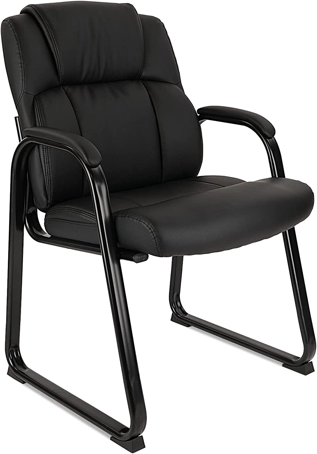CLATINA Upholstered Lobby Business Reception Chair with Padded Arm Rest ...