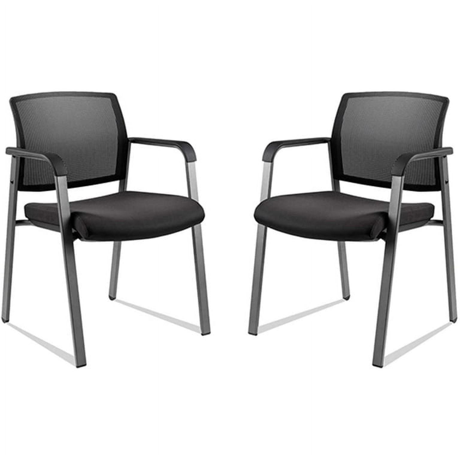 CLATINA Stackable Mesh Back Chairs, Wide Seat, Padded for Office School ...