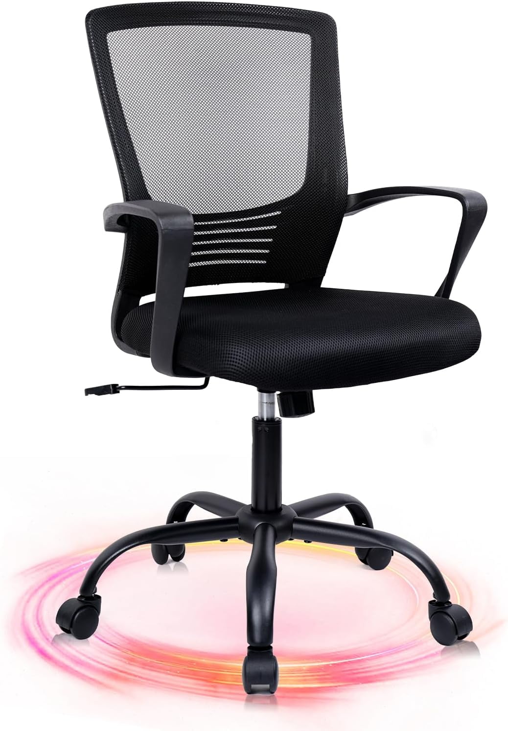 CLATINA Office Chair Ergonomic Rolling Computer Desk Chair with Lumbar ...