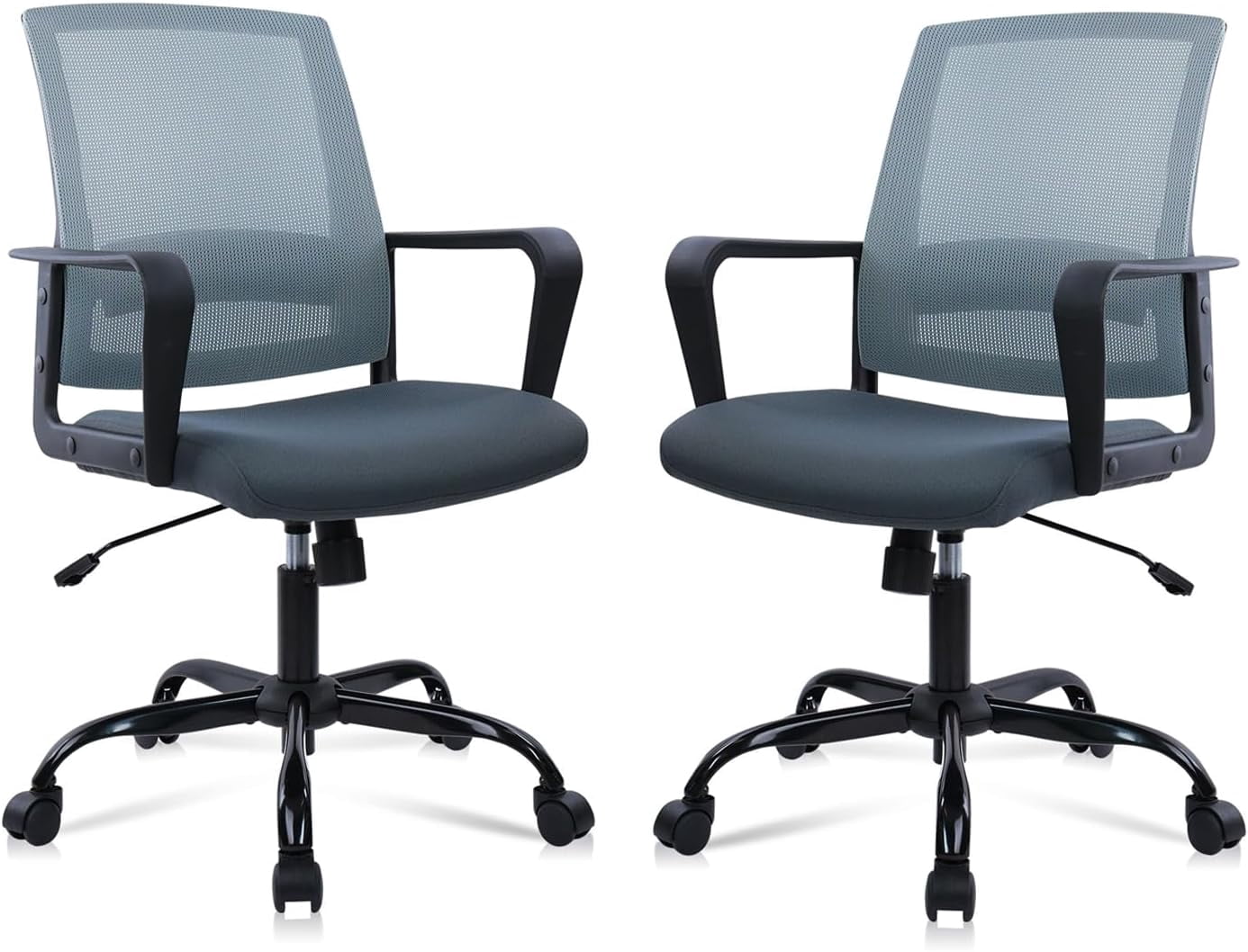 CLATINA Office Chair, Mid Back Ergonomic Desk Chairs Rolling Mesh ...