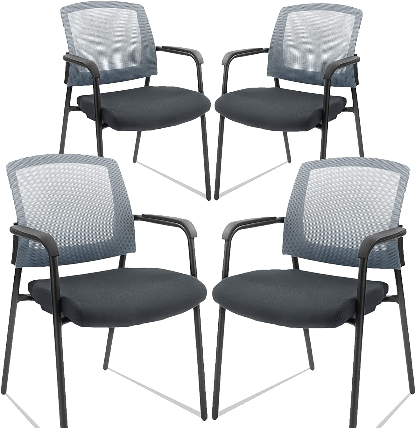 CLATINA Stackable Office Guest Chair, Metal Frame, Business-Style ...