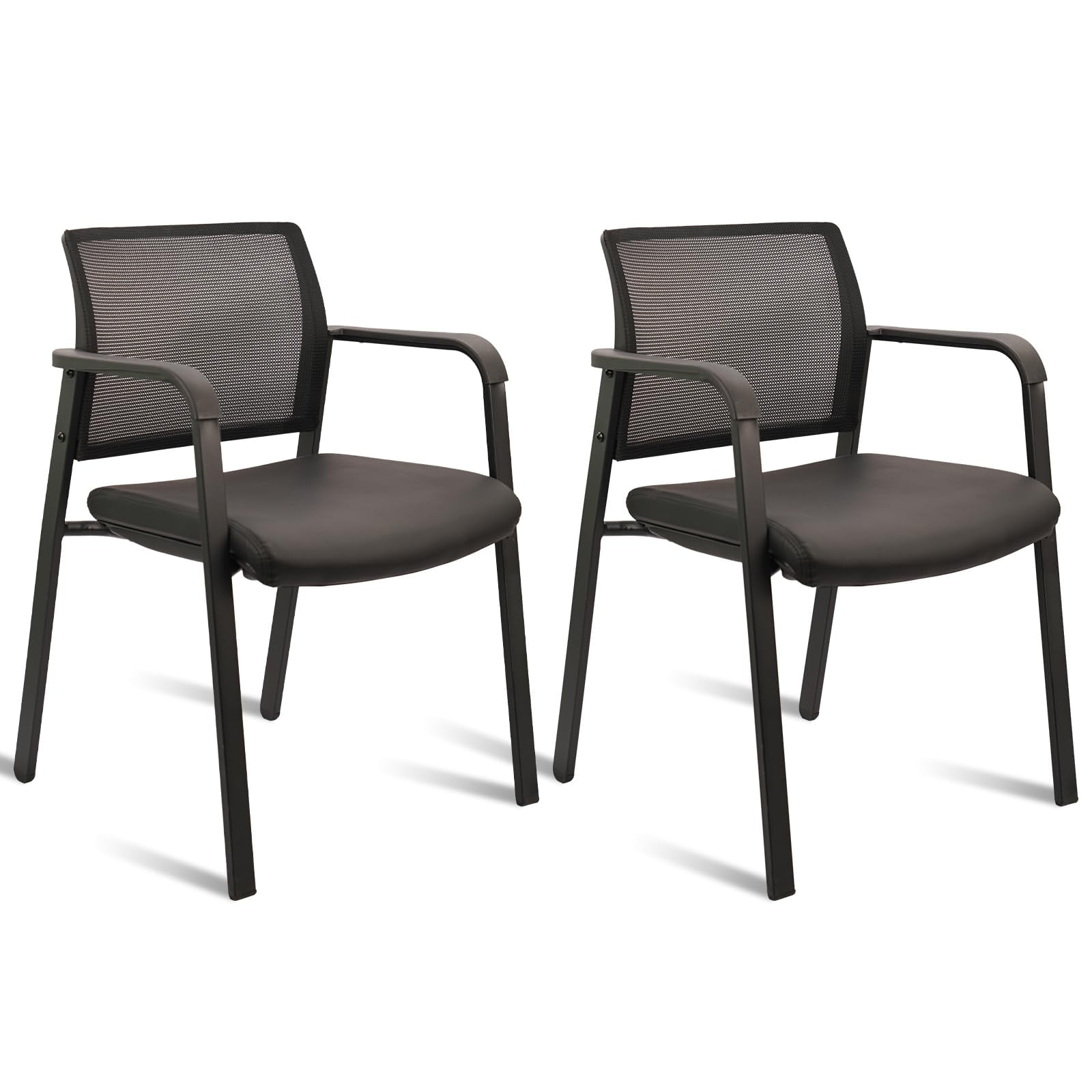 CLATINA Stackable Office Chair, Mesh Back Guest Chairs with Comfortable ...