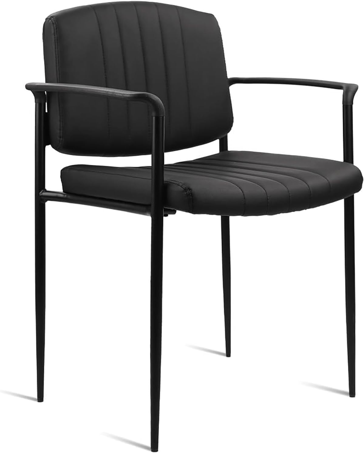 CLATINA Stackable Waiting Room Chair with Armrest, Leather Comfy ...