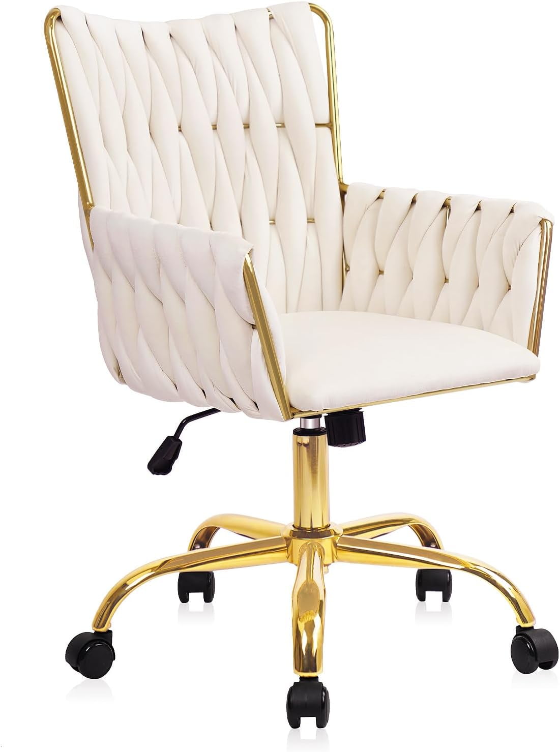 CLATINA Modern Velvet Comfy Make Up Vanity Chair, Cute Girl Armchair ...