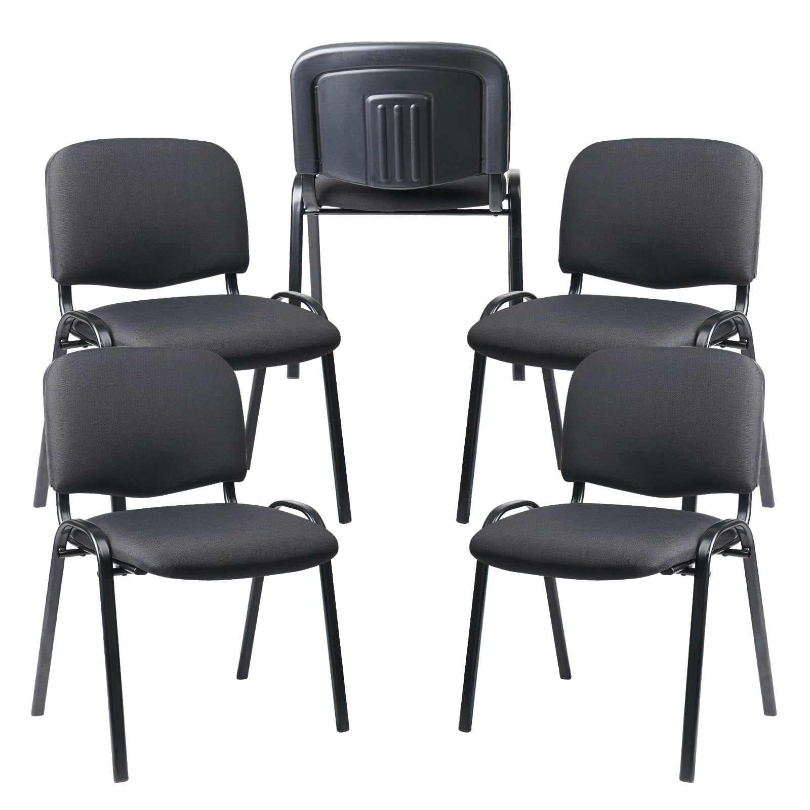 CLATINA Waiting Room Chairs Fabric Stackable Chairs Metal Frame with ...