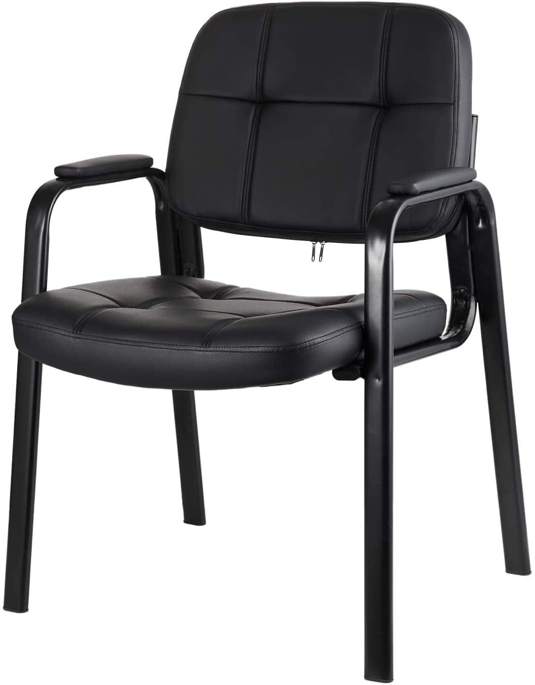CLATINA Big Tall Modern Faux Leather Guest Chair, Padded Arm Rest ...