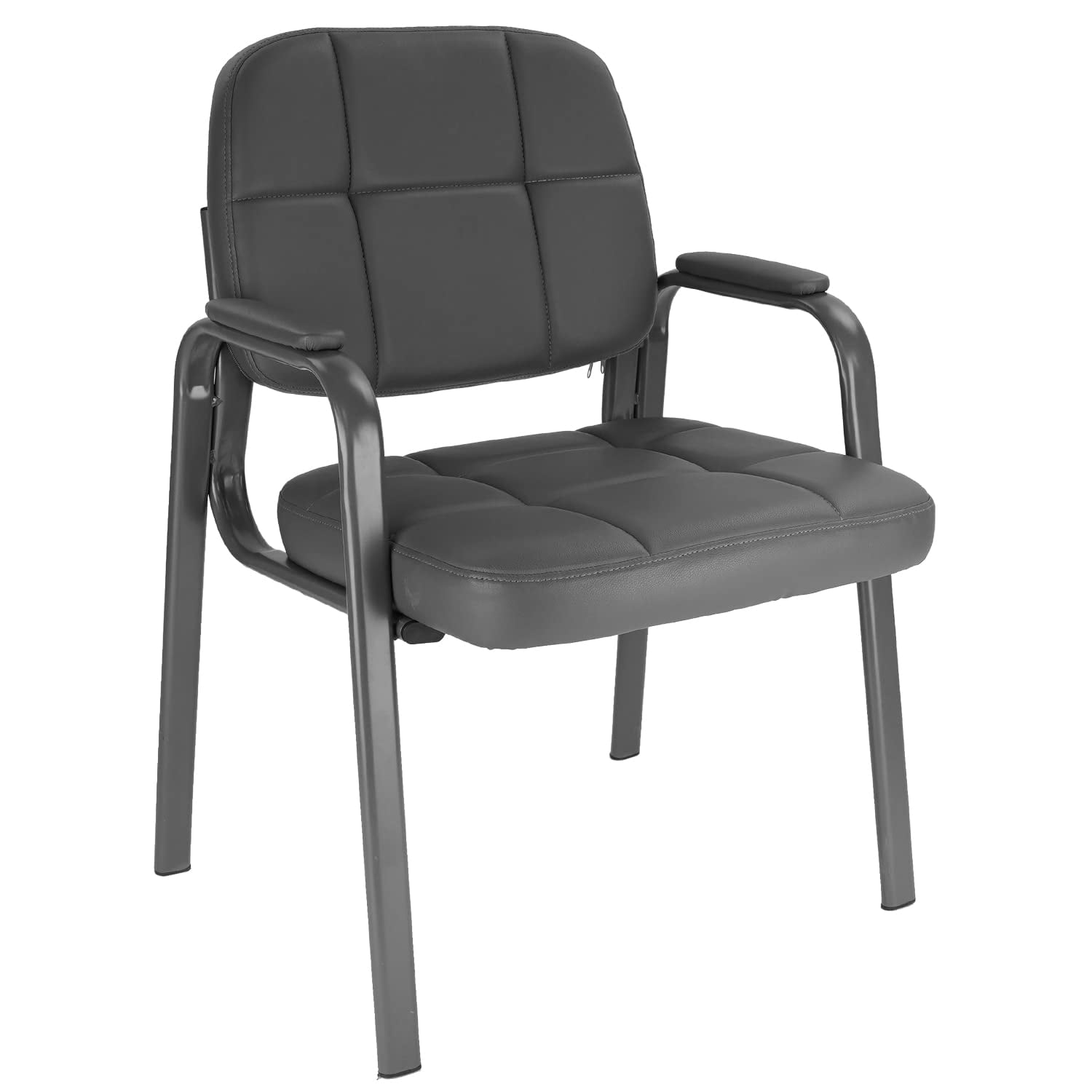 CLATINA Modern Guest Chair with Bonded Leather Padded Arm Rest for ...
