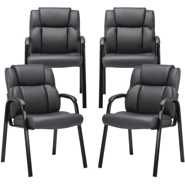 CLATINA Leather Lobby Business Guest Chair with Padded Arm Rest for ...