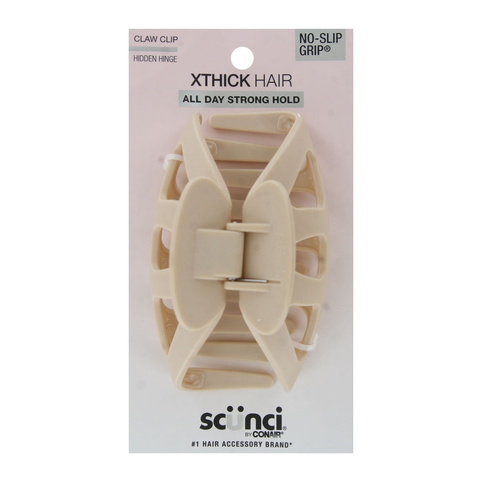 Scunci No-Slip Grip XThick Hair All Day Strong Hold Hidden Hinge Claw ...