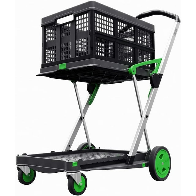 CLAX: The Original Transport Mobile Cart W/ Storage Crate, Green ...