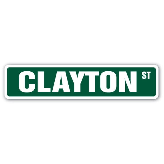 CLAYTON Street Sign Childrens Name Room Sign | Indoor/Outdoor | 24 ...