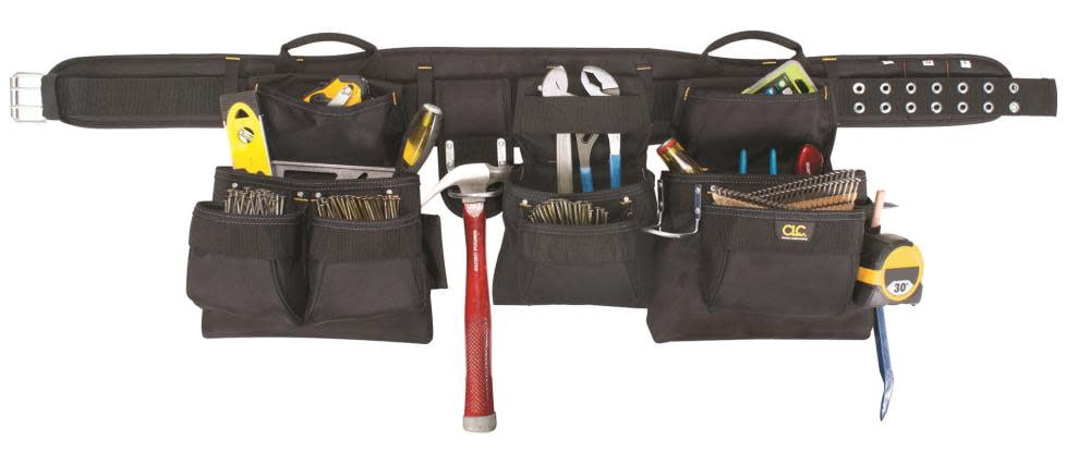 CLC Custom Leathercraft 5605 5-Piece Framer's Combo Tool Belt, Black ...
