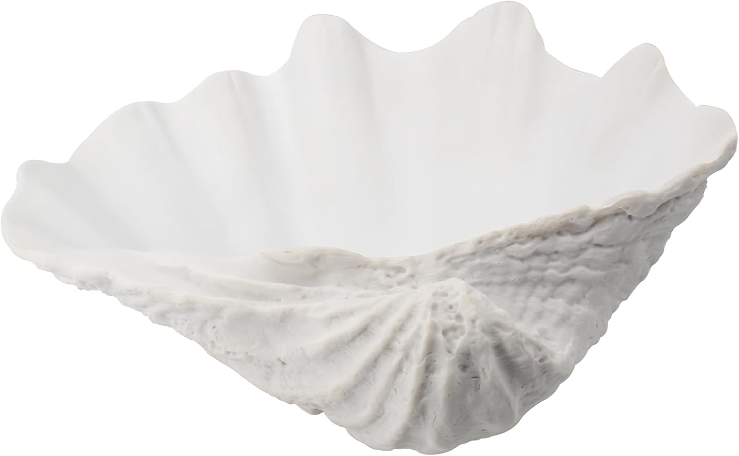 CLCL Large Clam Shell Bowl Home Decor by Hand Cast Resin, Approx 12.25 ...