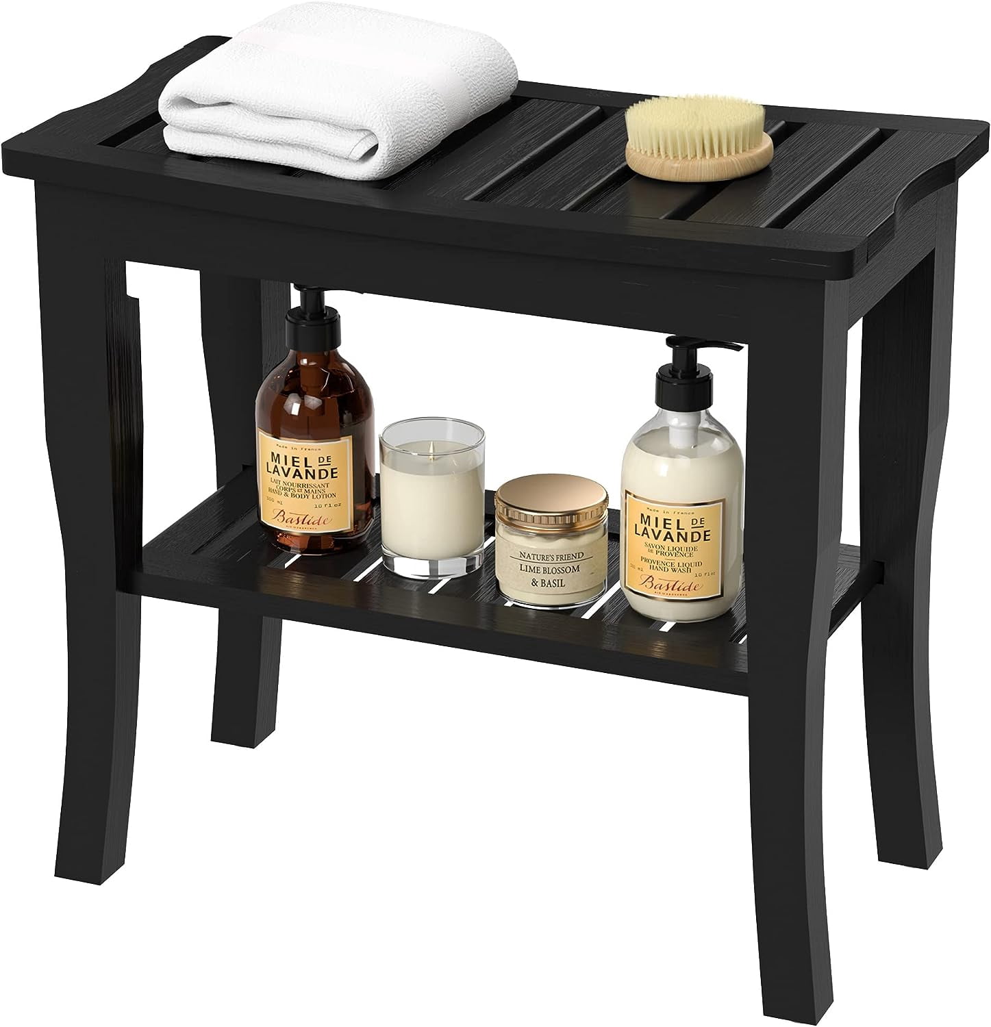 CLCLBamboo Shower Benches for Inside Shower - Bathroom Bench Seat ...