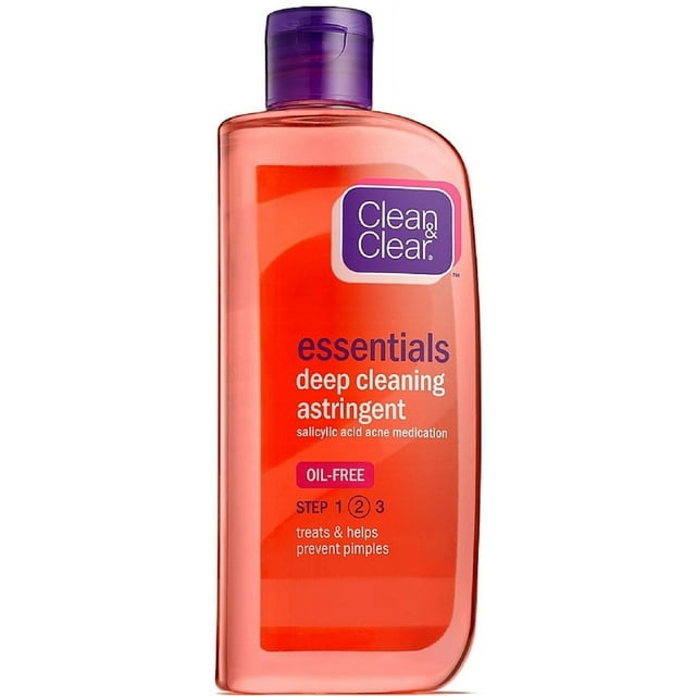 CLEAN & CLEAR Essentials Deep Cleaning Toner, Salicylic Acid, Acne ...