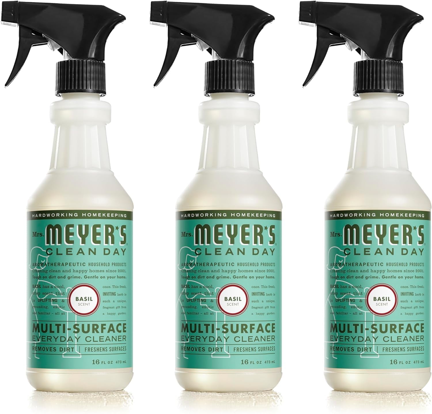 CLEAN DAY All-Purpose Cleaner Spray, Basil, 16 fl. oz - Pack of 3 ...