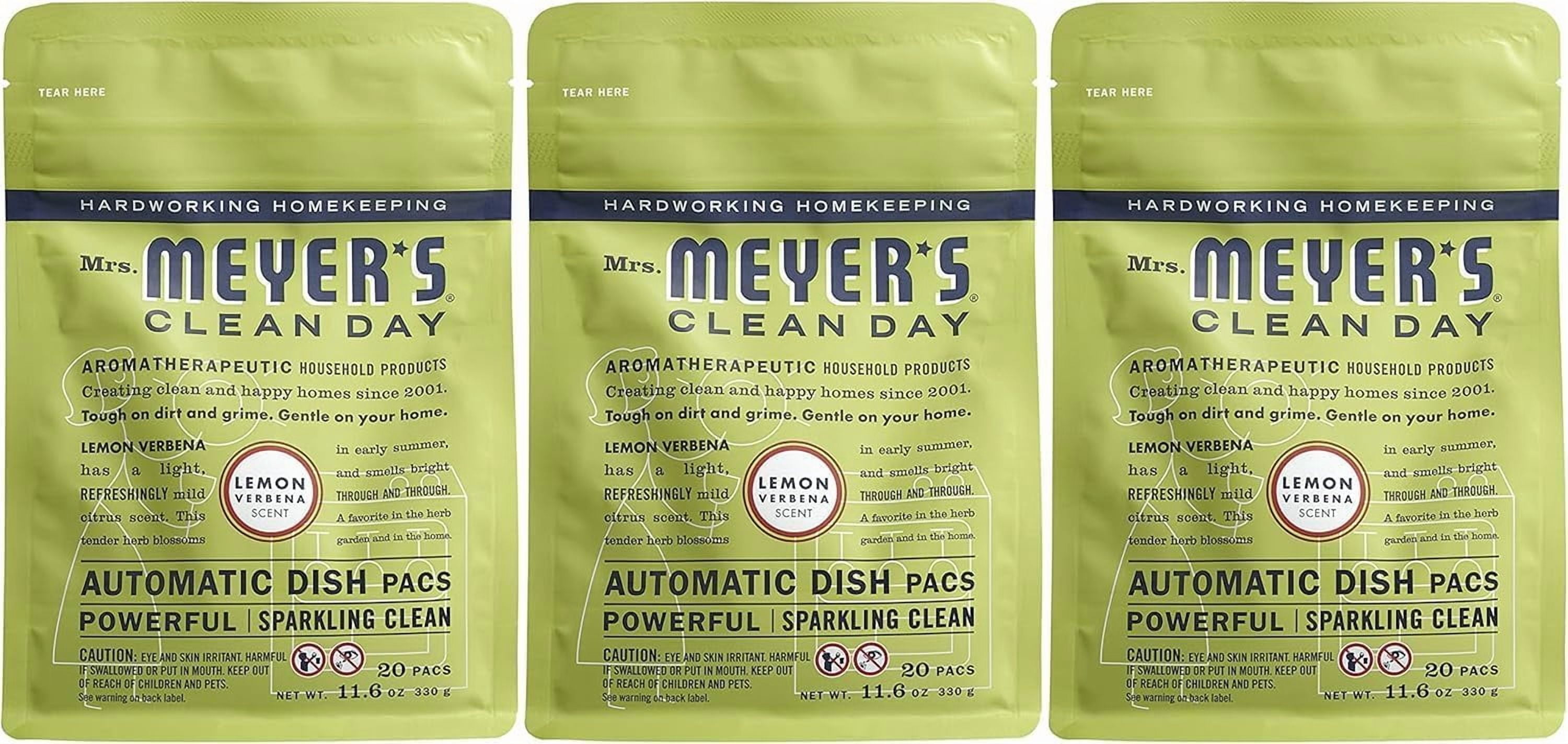 CLEAN DAY Automatic Dishwasher Pods, Lemon Verbena, 20 Count - Pack of ...