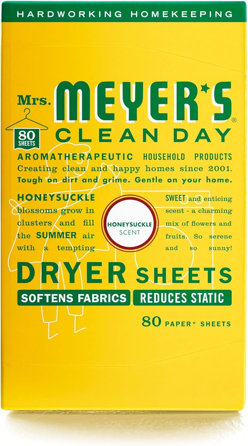 CLEAN DAY Dryer Sheets, Fabric Softener, Reduces Static, Infused with ...