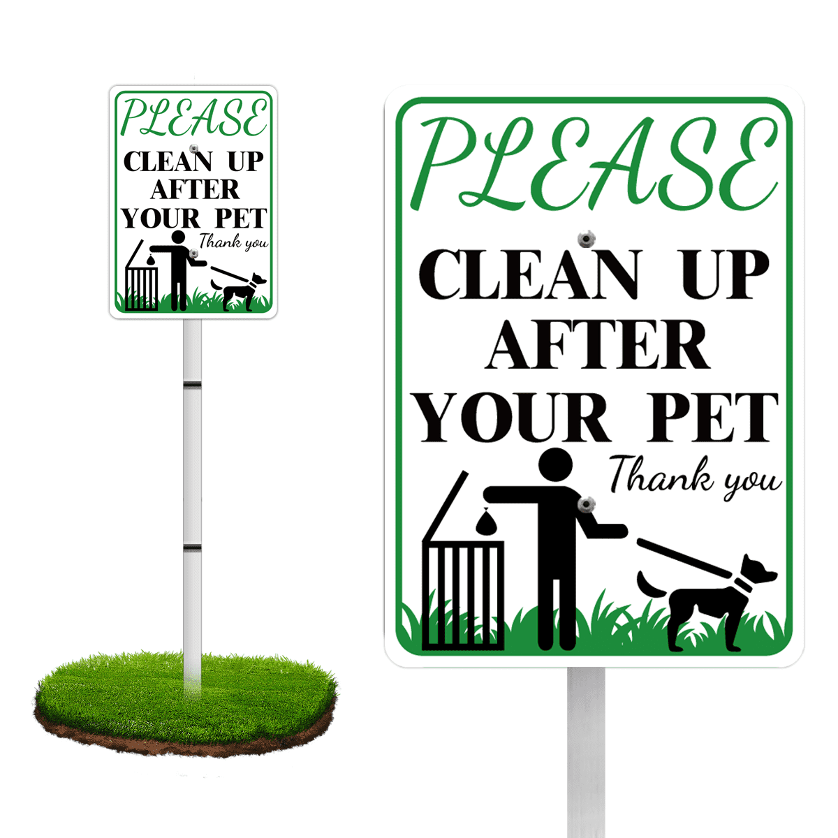 CLEAN UP AFTER YOUR PET Sign,Yard Signs With Stakes,Pick Up After Your ...
