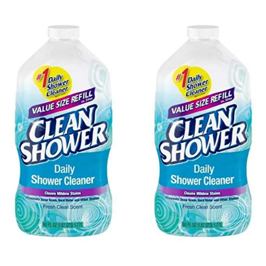 CLEAN SHOWER Daily Shower Cleaner Refill, 60 fl oz, 2 Pack - Walmart.com