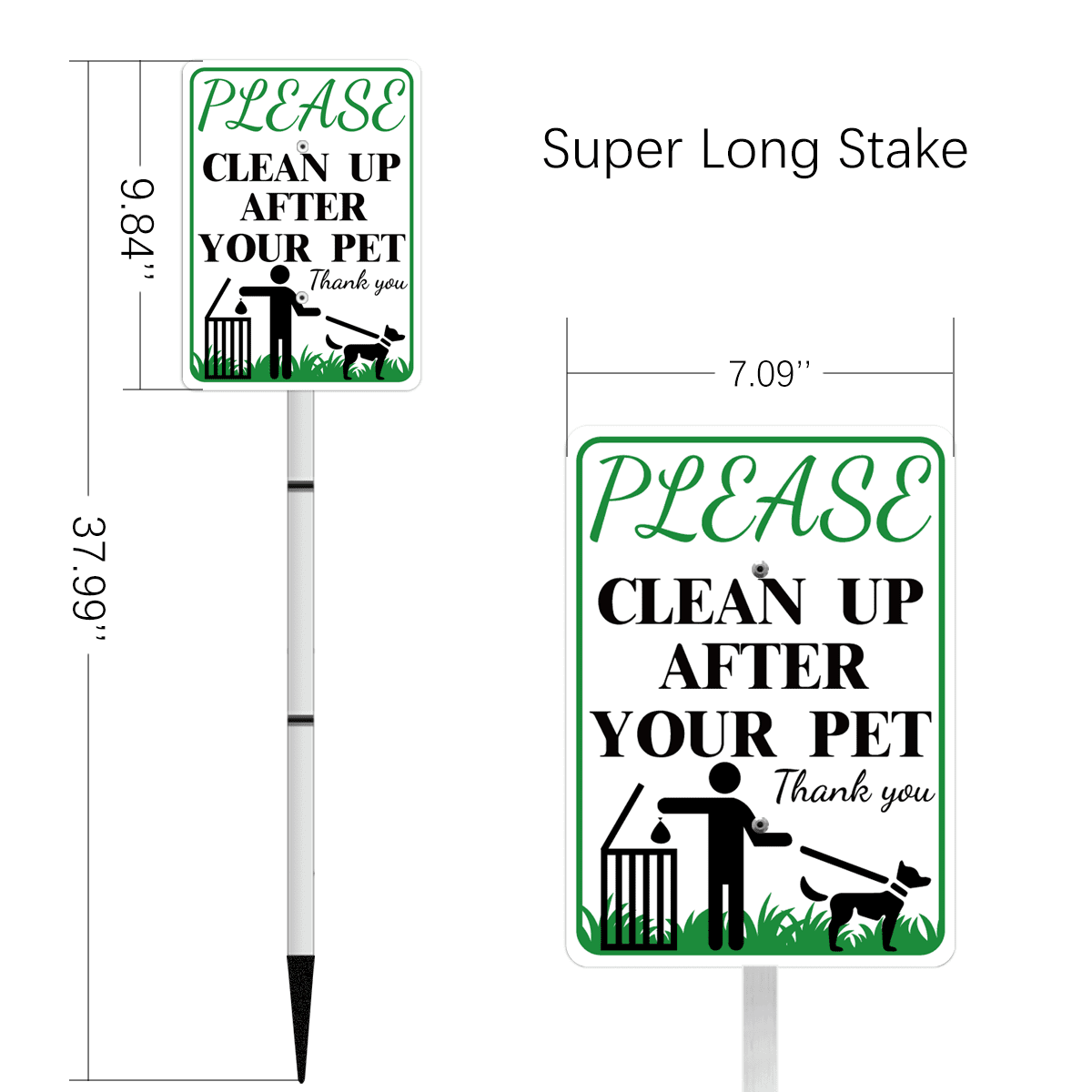 CLEAN UP AFTER YOUR PET Sign,Yard Signs With Stakes,Pick Up After Your ...