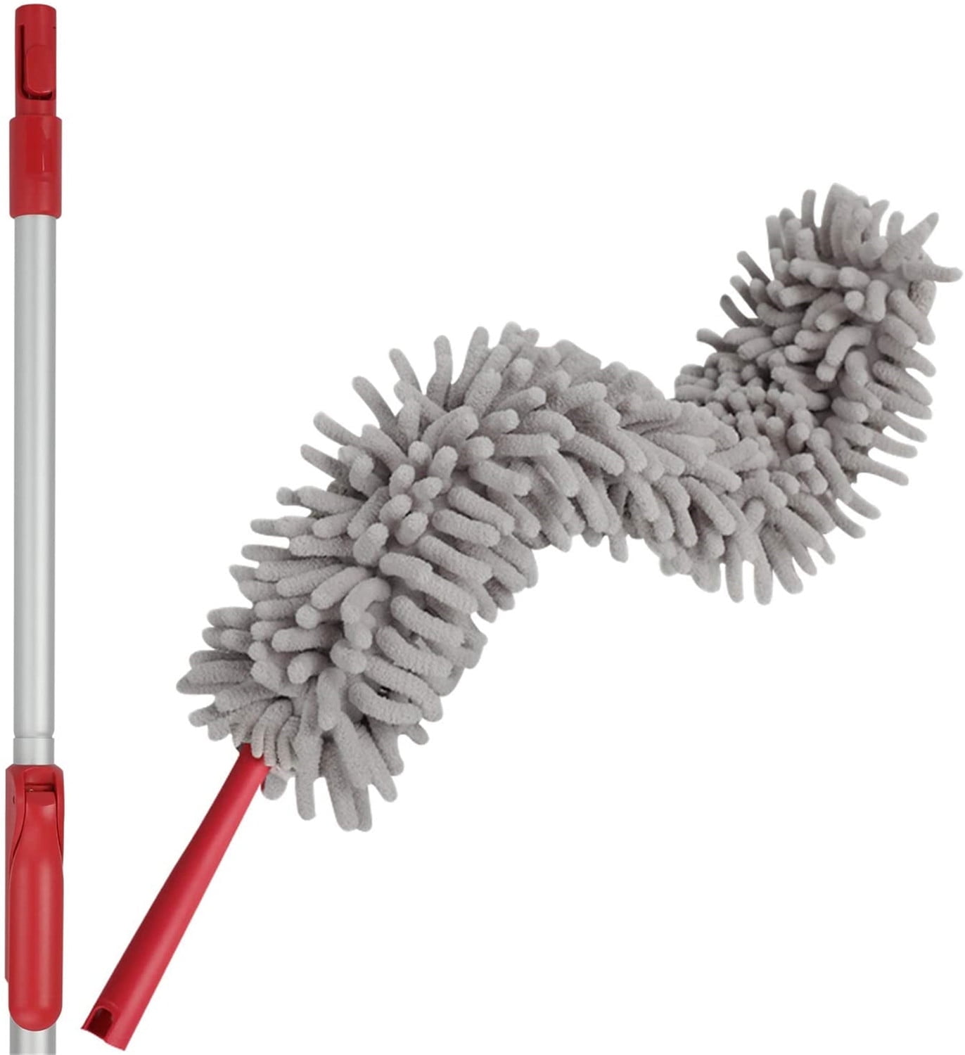 CLEANHOME 69'' Extendable Bending Duster, Microfiber Washable Head for ...