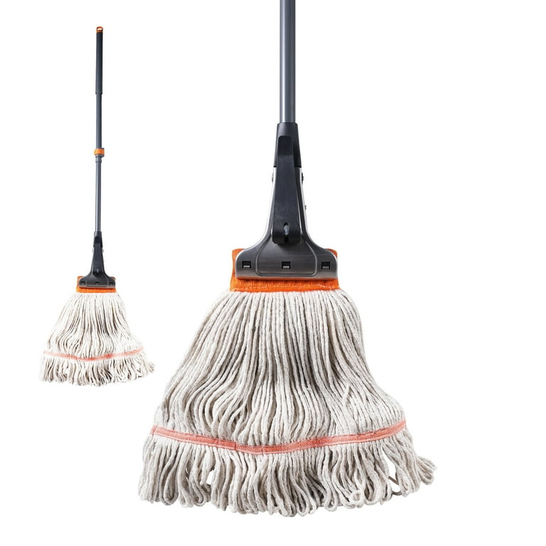 Mop Bucket Heavy-Duty Loop Mop - 2 Pack, Commercial Grade Cotton Head ...