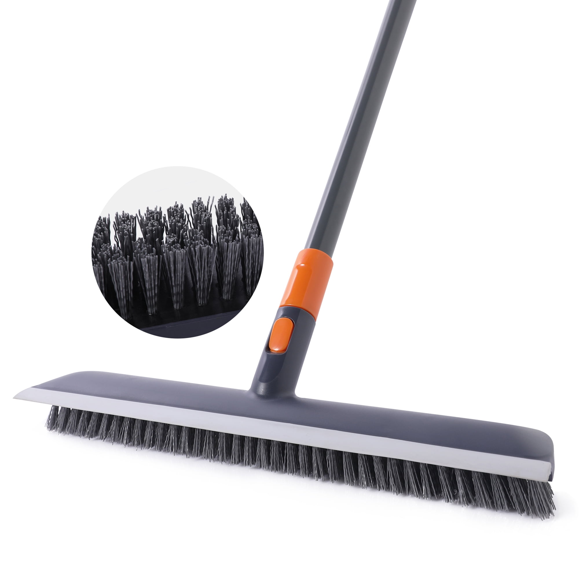 CLEANHOME Smooth Surface Push Broom with Water Remove Squeegee and ...