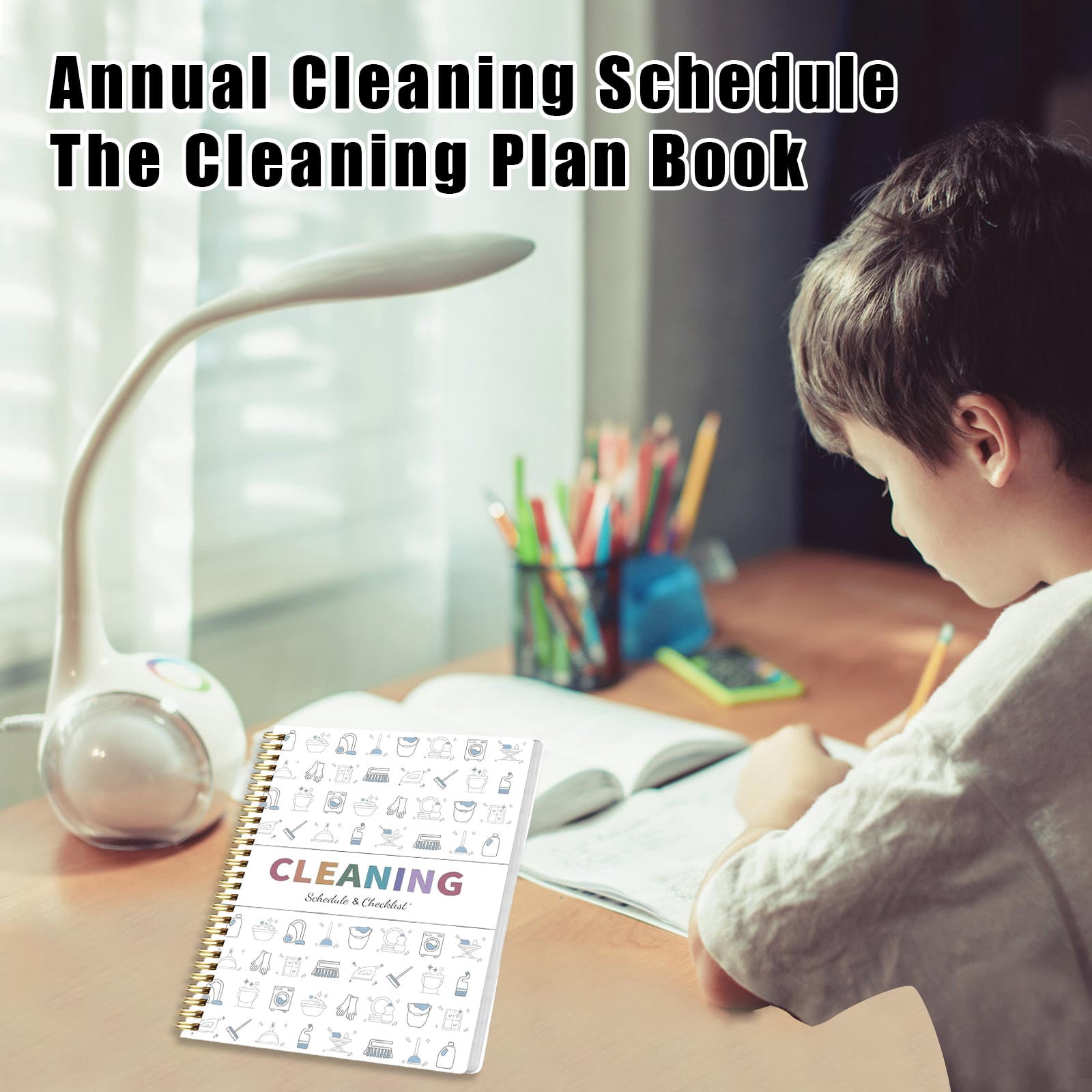 CLEANING Annual Cleaning Schedule Planner, Home Chore Organization Book ...