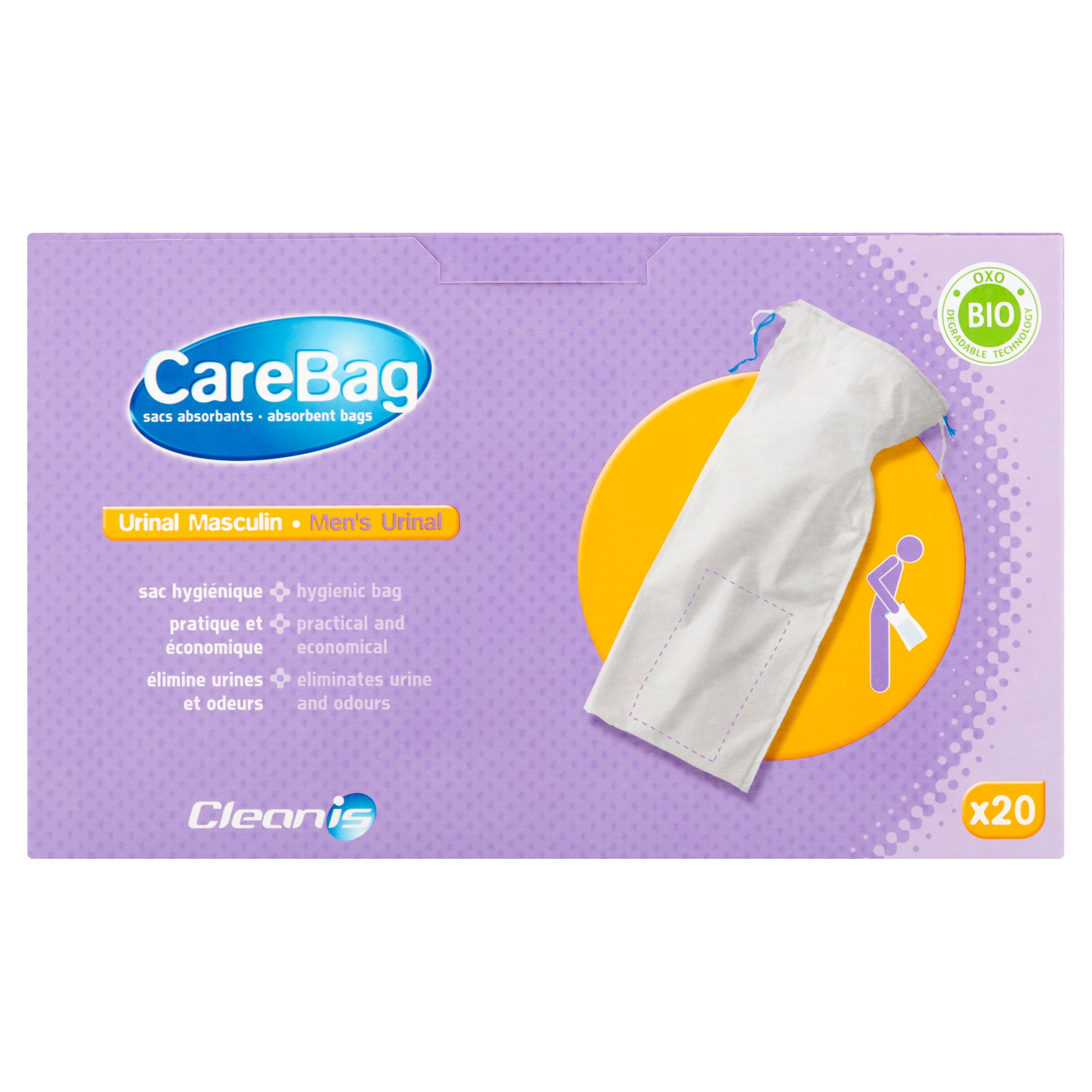 CLEANIS 7733993 Carebag Men's Urinal with Super Absorbent Pad - Set of ...